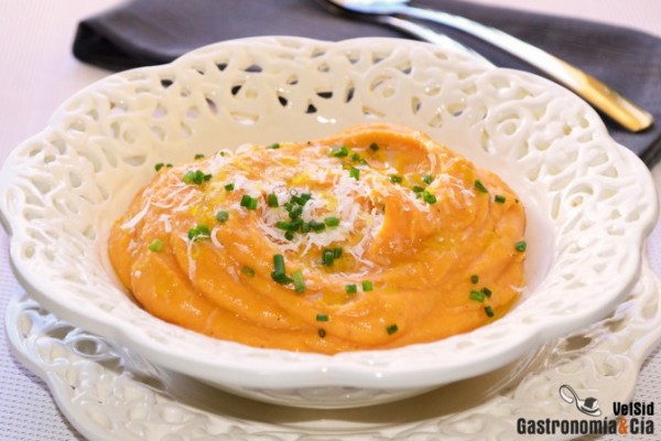 Puré de boniato asado y ajo para guarnición - Recetags