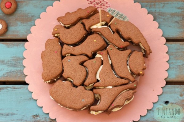Tarta cookie puzzle animals - Recetags
