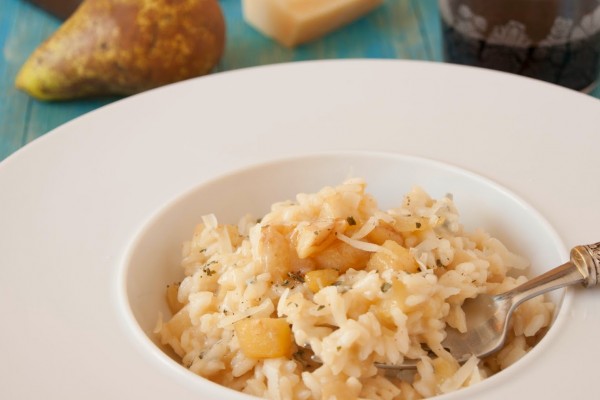 Risotto de peras y gorgonzola - Recetags