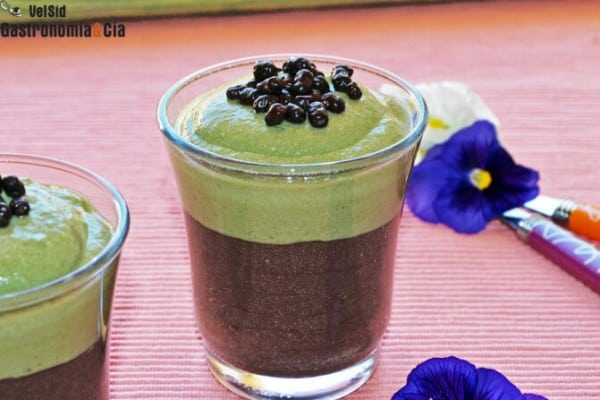 Crema de chocolate y té matcha - Recetags