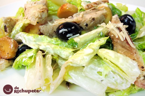 Ensalada César o Caesar con Pollo - Recetags